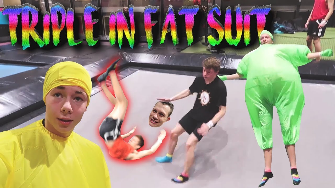 FAT SUIT SUPER TRAMPOLINE CHALLENGE! - YouTube