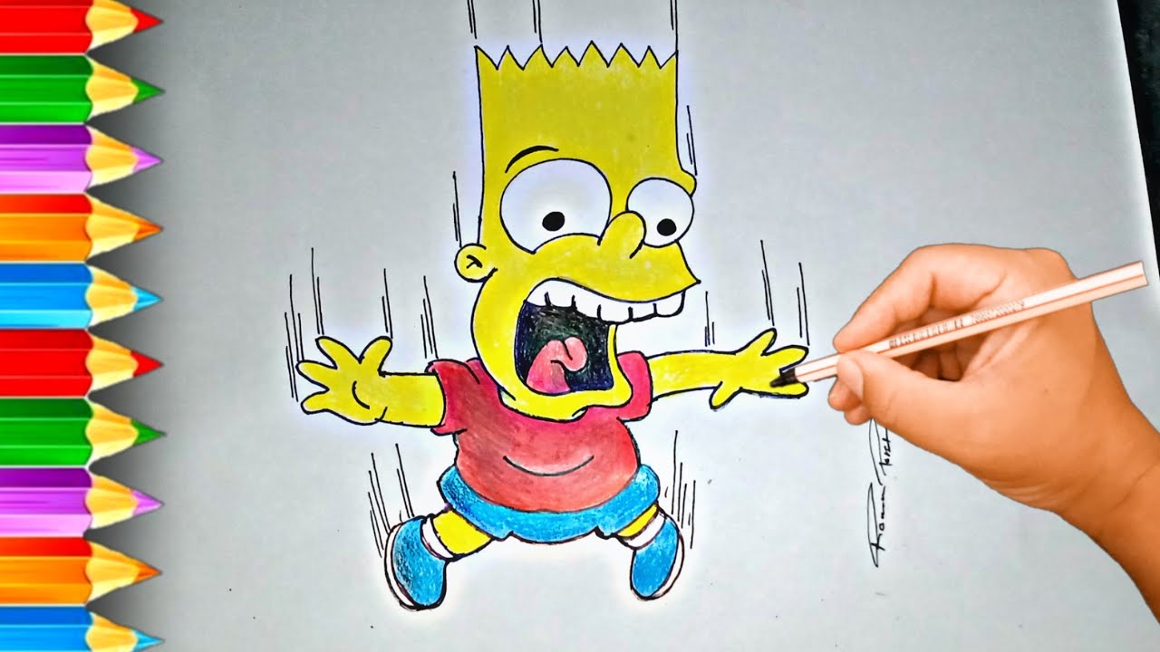 SPEED DRAWING BART SIMPSON - YouTube