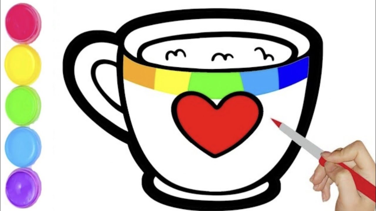 Cup Drawing | How To Draw Cup | Colouring A. Cup #drawing - YouTube