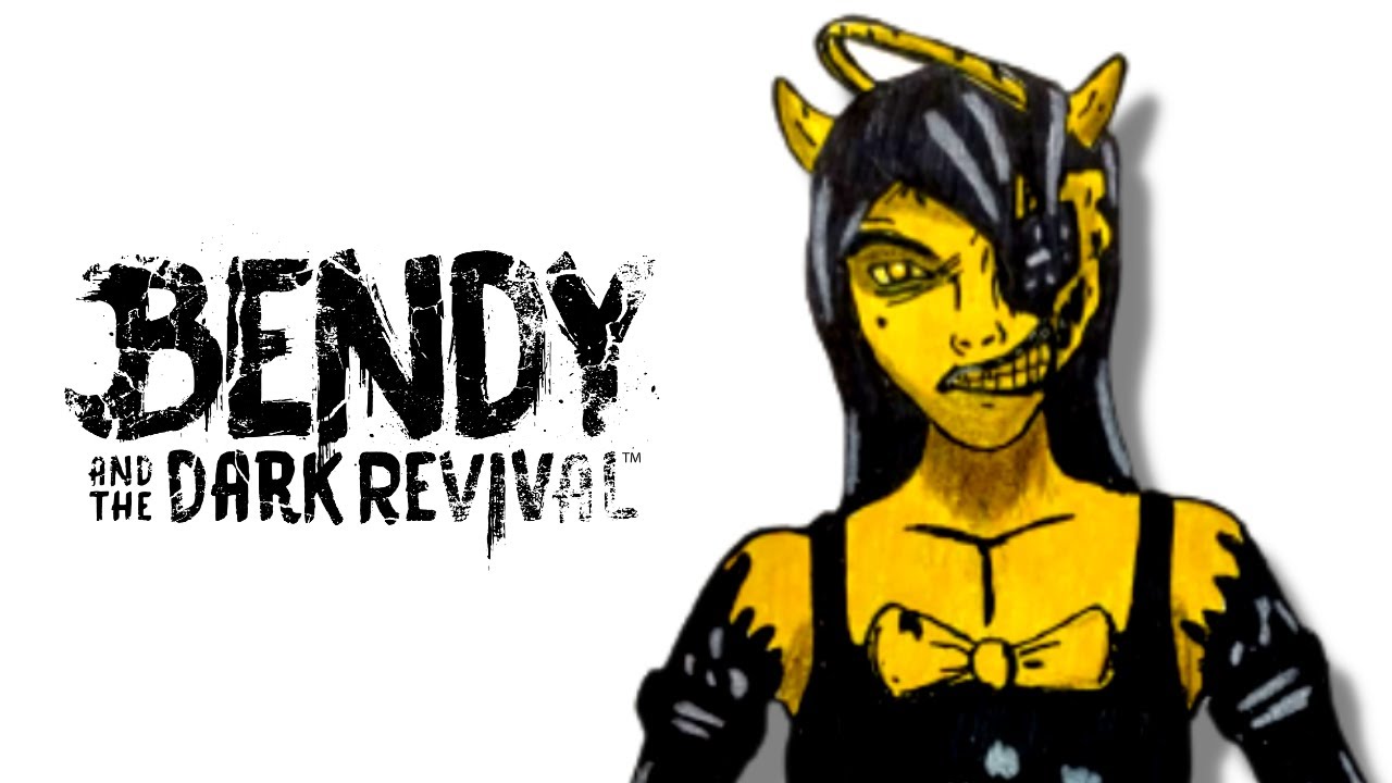 Cómo DIBUJAR a👿ALICE ANGEL (Mala) de BENDY and The DARK REVIVAL / How ...