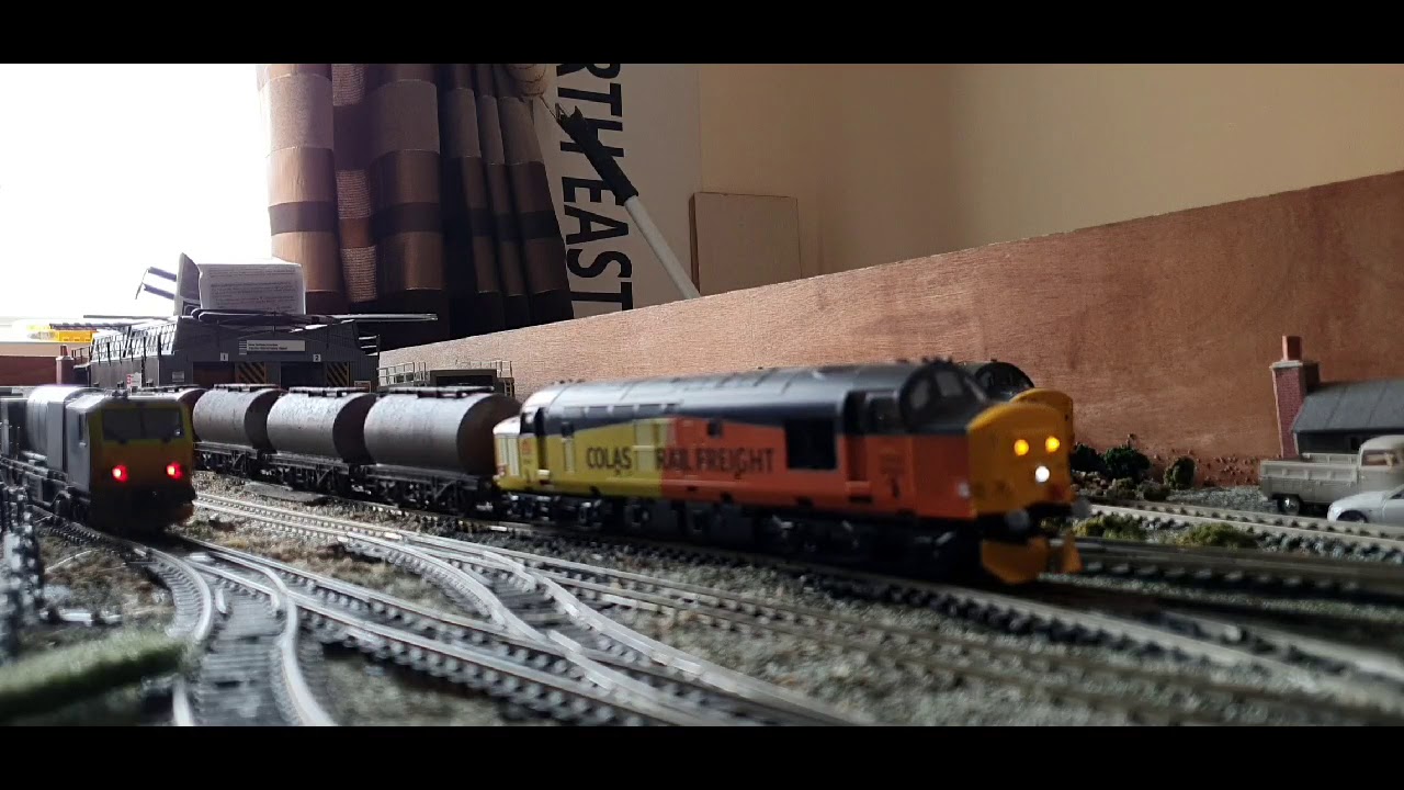 Colas rail class 37521 on tankers - YouTube