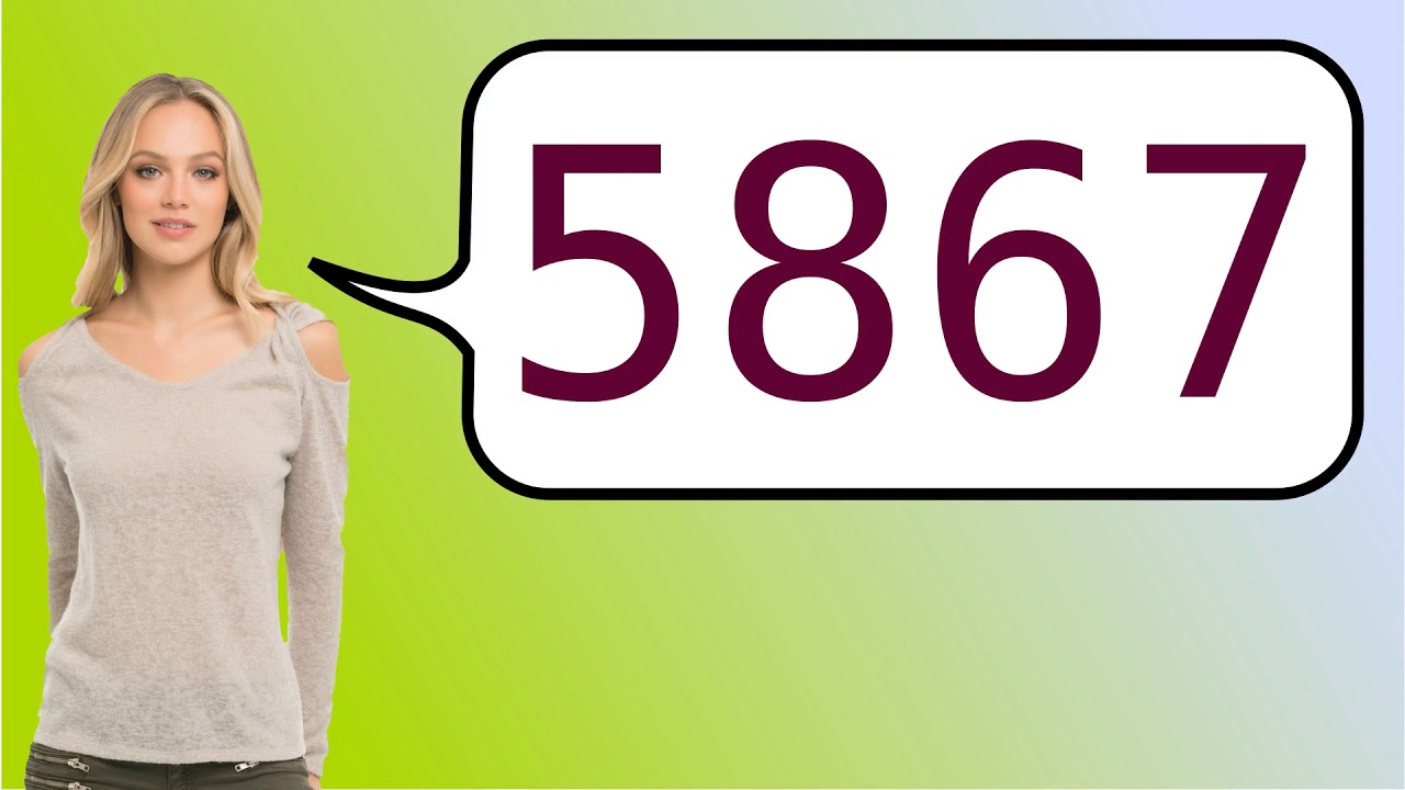 How to say '5867' in French? - YouTube