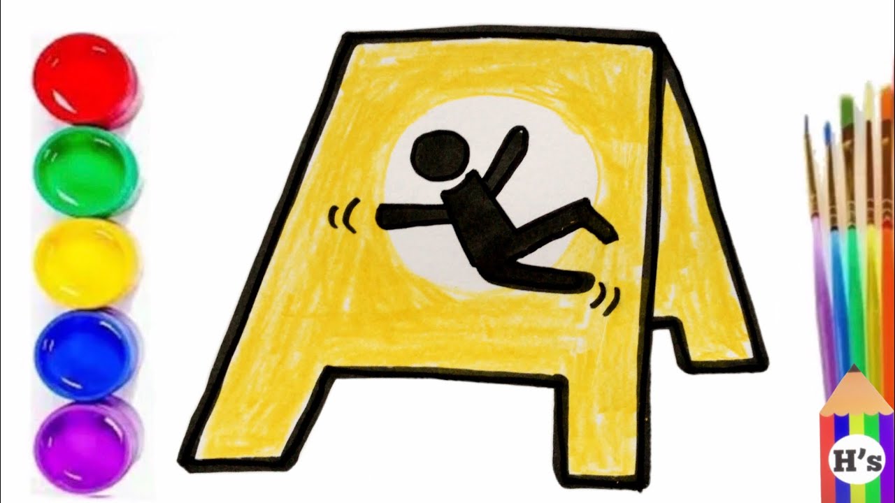 How To Draw Wet Floor Caution - YouTube