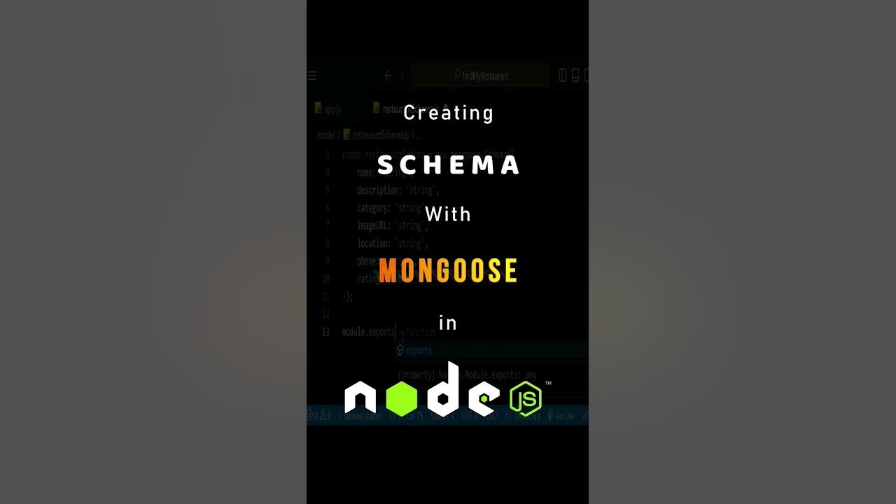Creating A Schema With Mongoose In Nodejs Mongodb Nodejs Expressjs Mongoose Mongodb Youtube