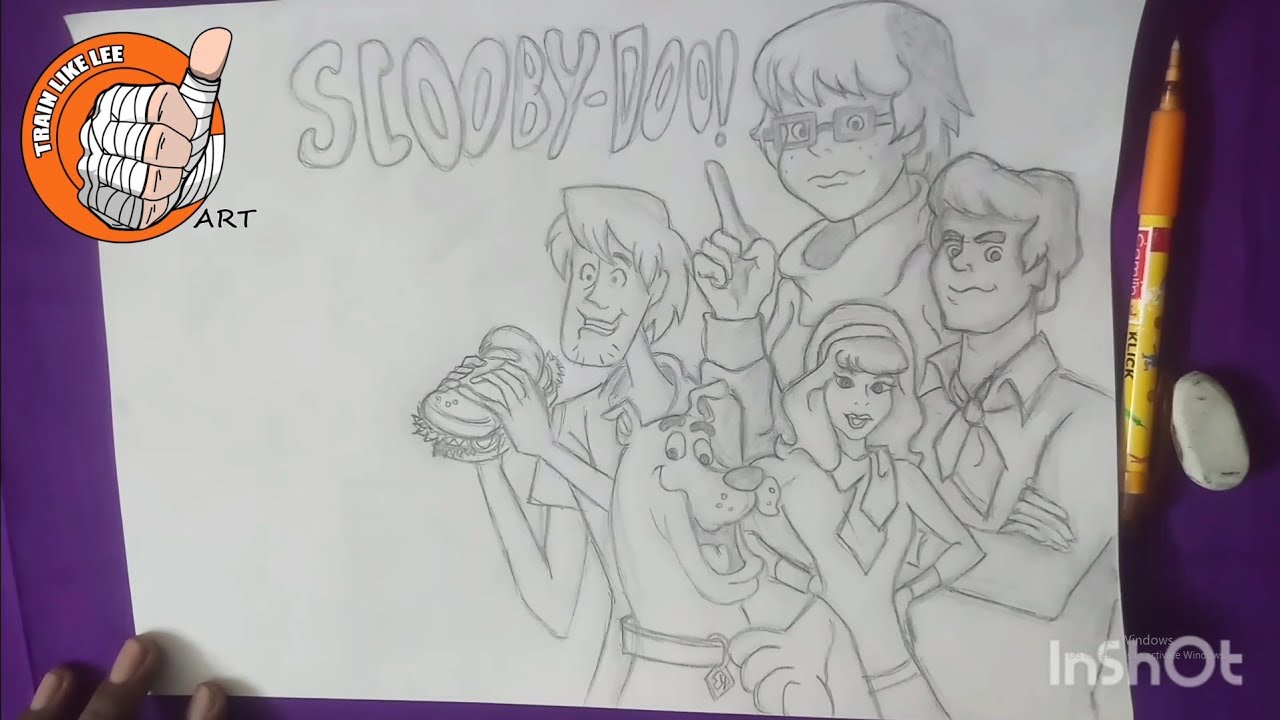 How to Draw Scooby doo | Scooby doo & Gang Drawing - YouTube