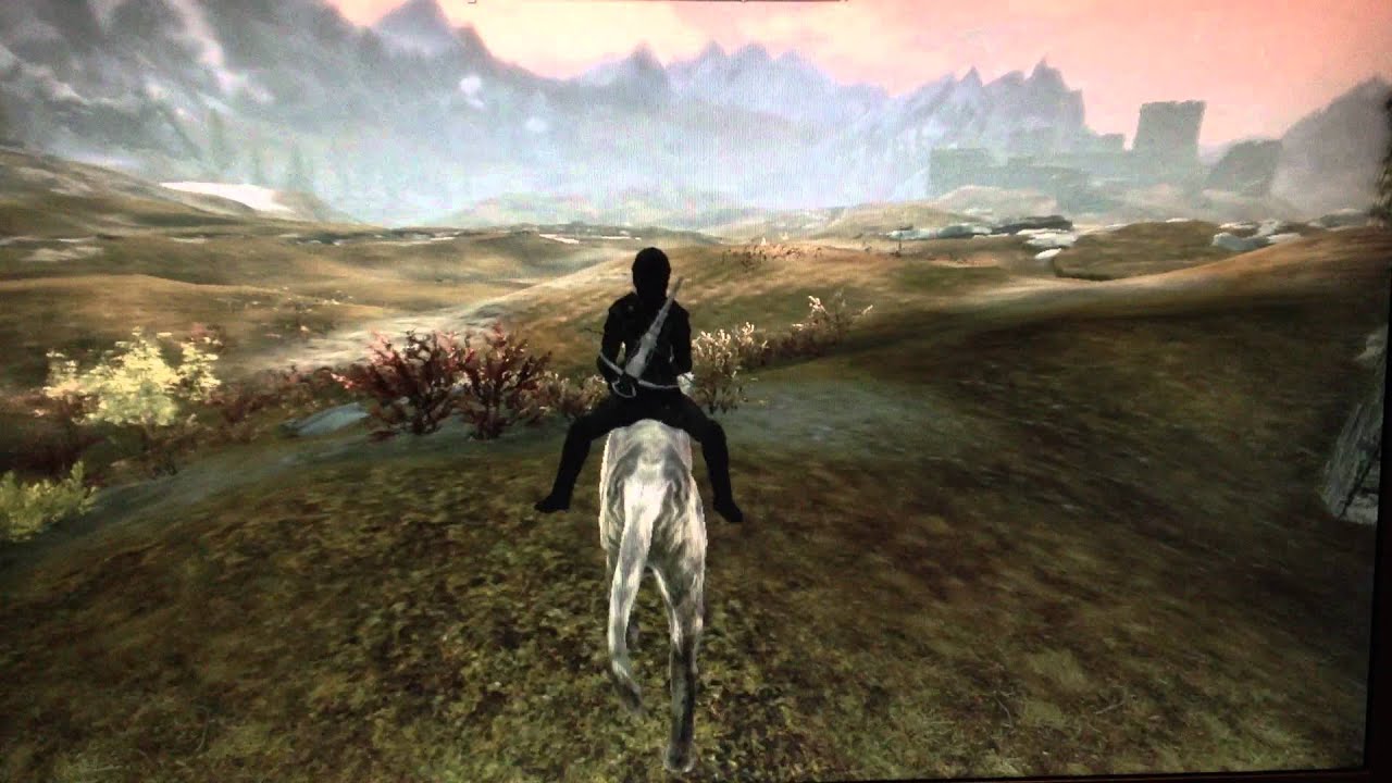 Skyrim - Mike's Mystical Mounts mod - WOLF - YouTube