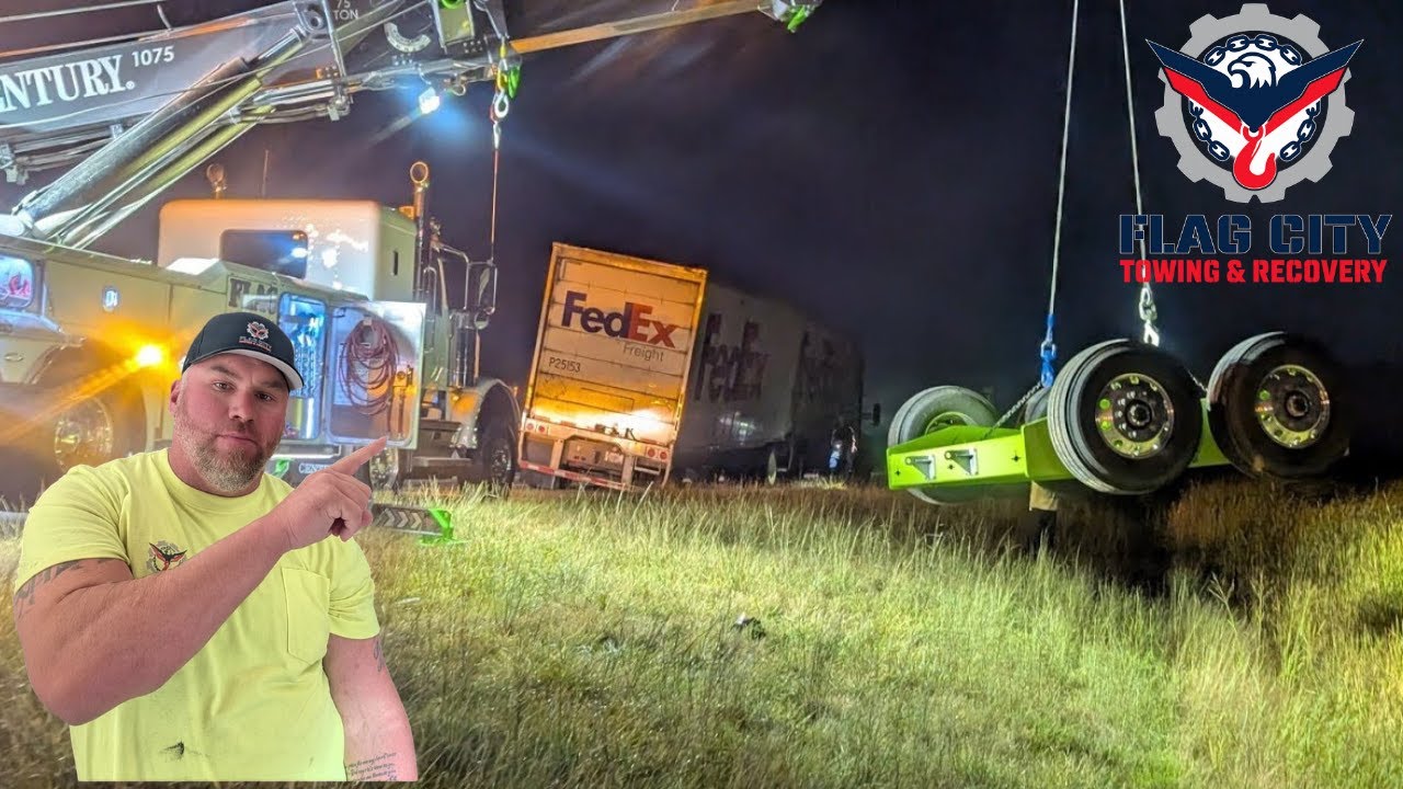 Heavy Rotator Recovery | Trailer Lost its wheels - YouTube