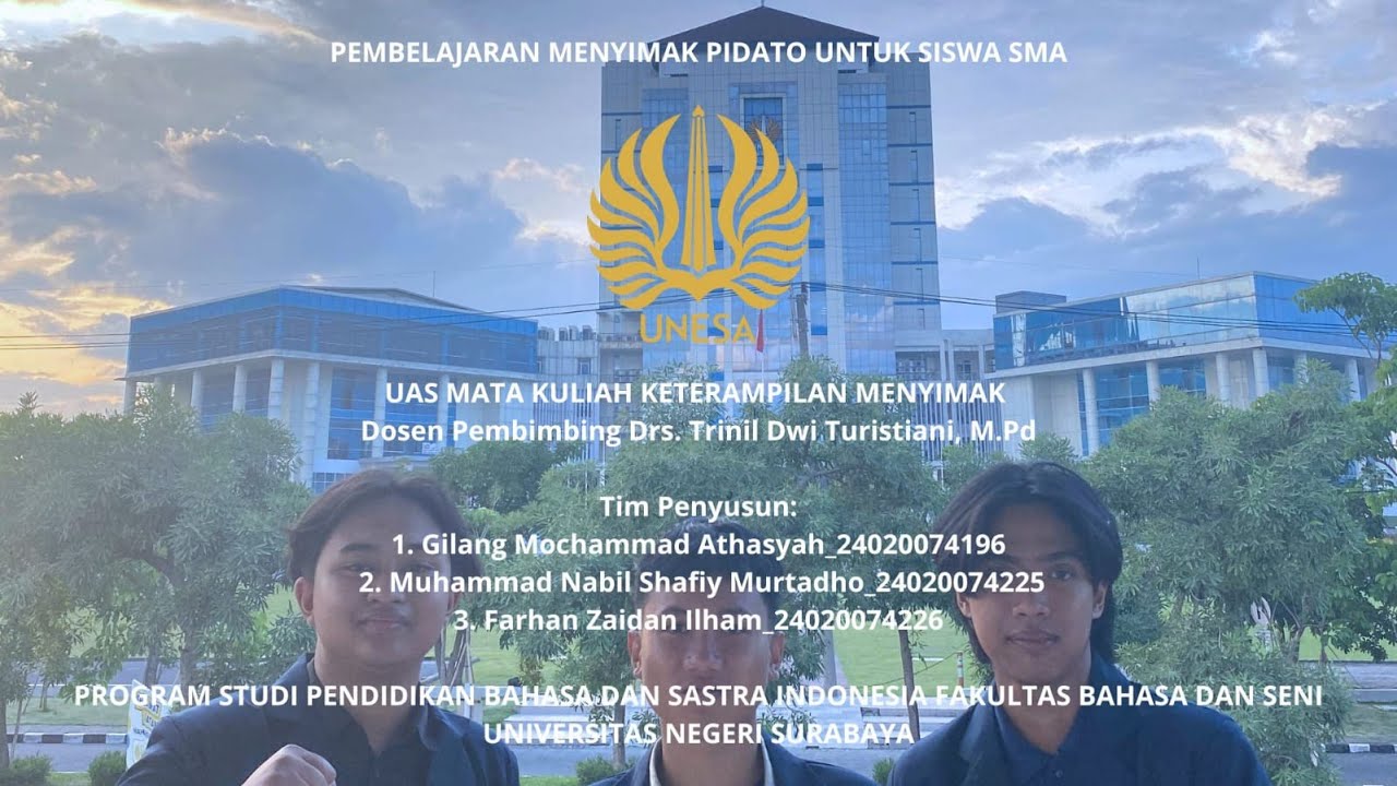 PEMBELAJARAN MENYIMAK PIDATO UNTUK SISWA SMA - YouTube