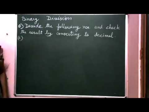 Applied Mathematics Class XI Division of binary numbers - YouTube