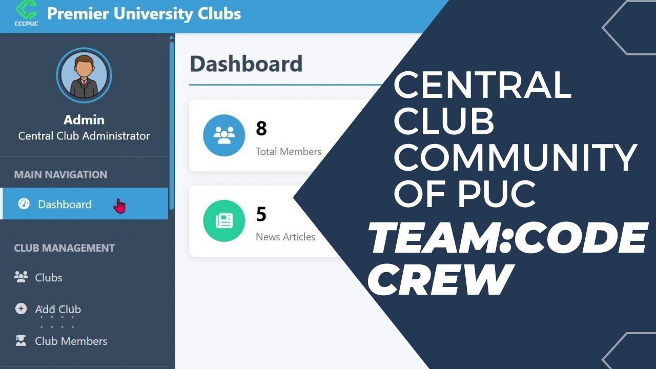 Central Club Community of PUC||Versity Clubs Management website ...