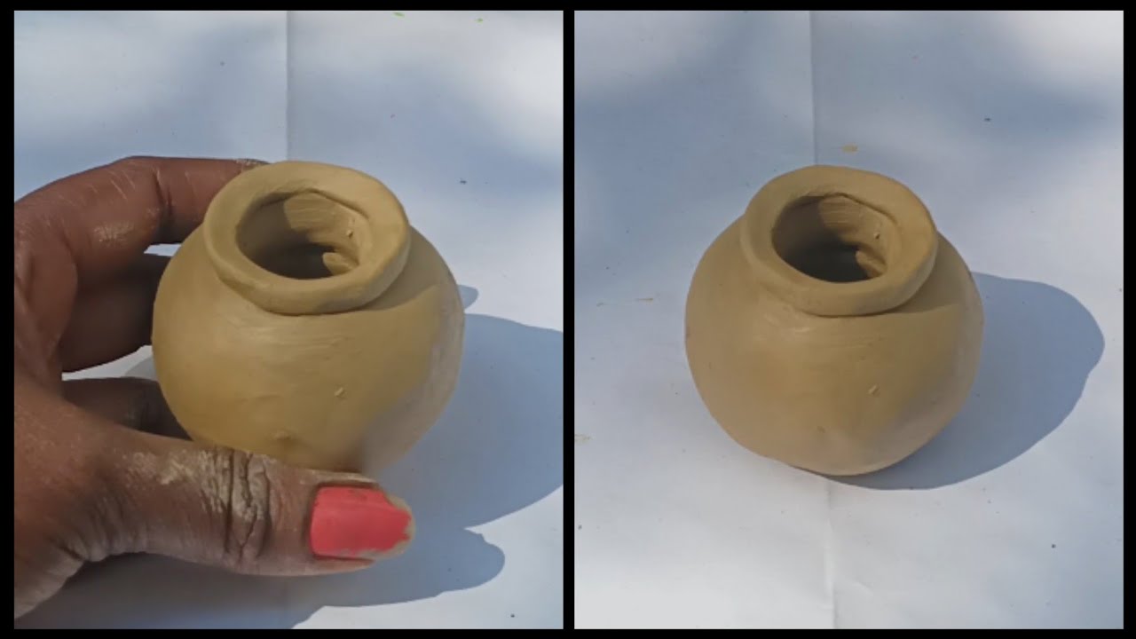 Diy Miniature Clay Pot / How to Make Handmade Mini Clay Pot without ...