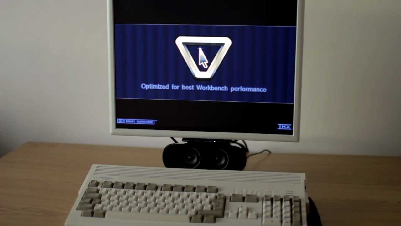 Amiga 1200 booting - Magic Workbench BootScreen (MagicWB) - YouTube
