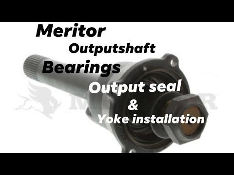 How to install bearings, oilseal & yoke on a meritor output shaft - YouTube