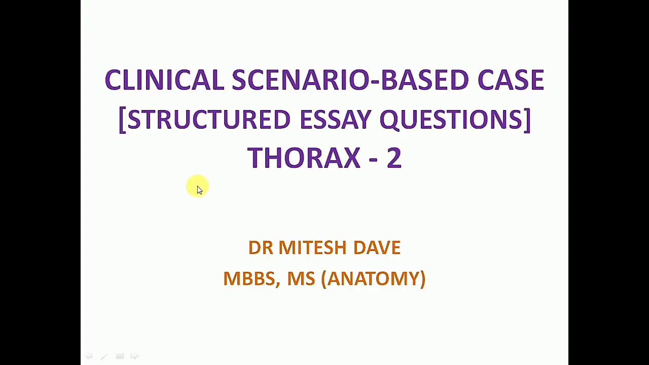Clinical Anatomy scenario-based problem solving cases : Thorax-2 -By Dr ...