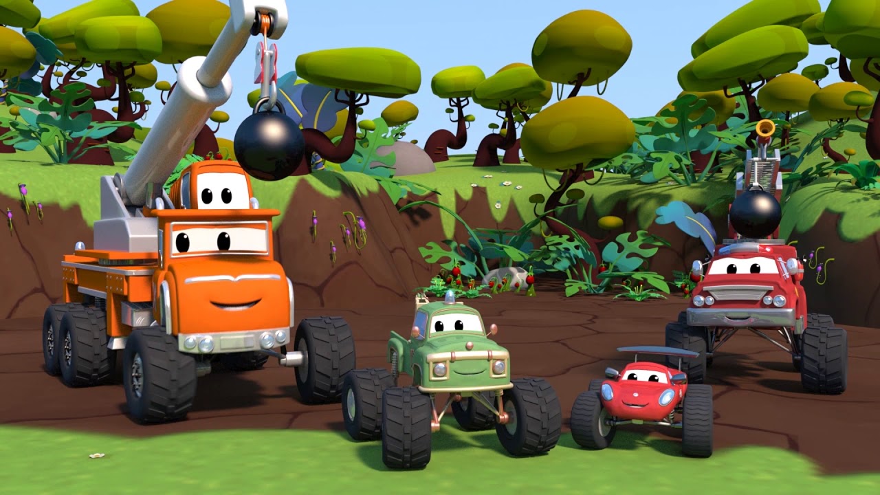 CARNIVOROUS PLANTS try to eat Maverick | Monster Town | Car City World ...