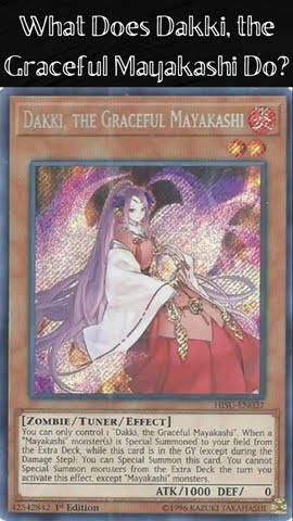 What Does Dakki, the Graceful Mayakashi Do? (Yugioh Cards Explained for ...