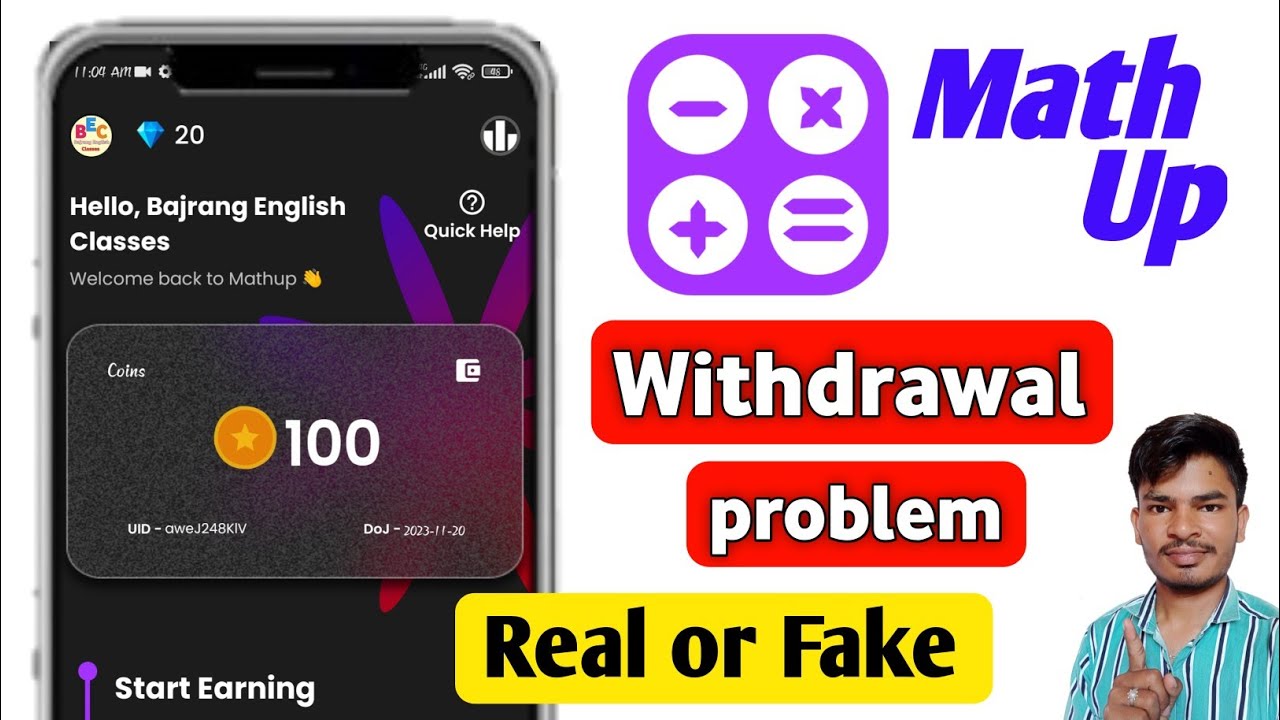 Math Up App Main Withdrawal Kaise Karein | Math Up App Review | Real Or ...