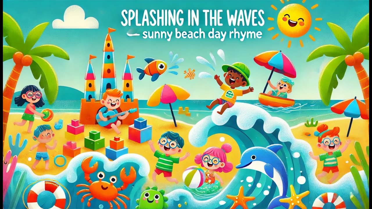 Sunny Beach Day Adventure Fun Nursery Rhyme for Kids - YouTube