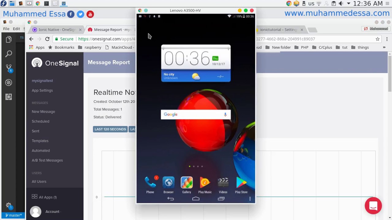 99 Ionic 3 OneSignal Notifications native plugin - YouTube