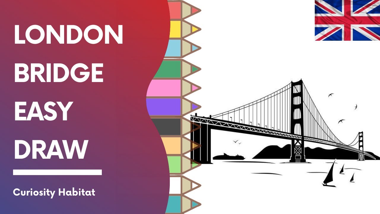 How Ti Draw A Bridge Step By Step With Pencil - London Bridge Drawing ...