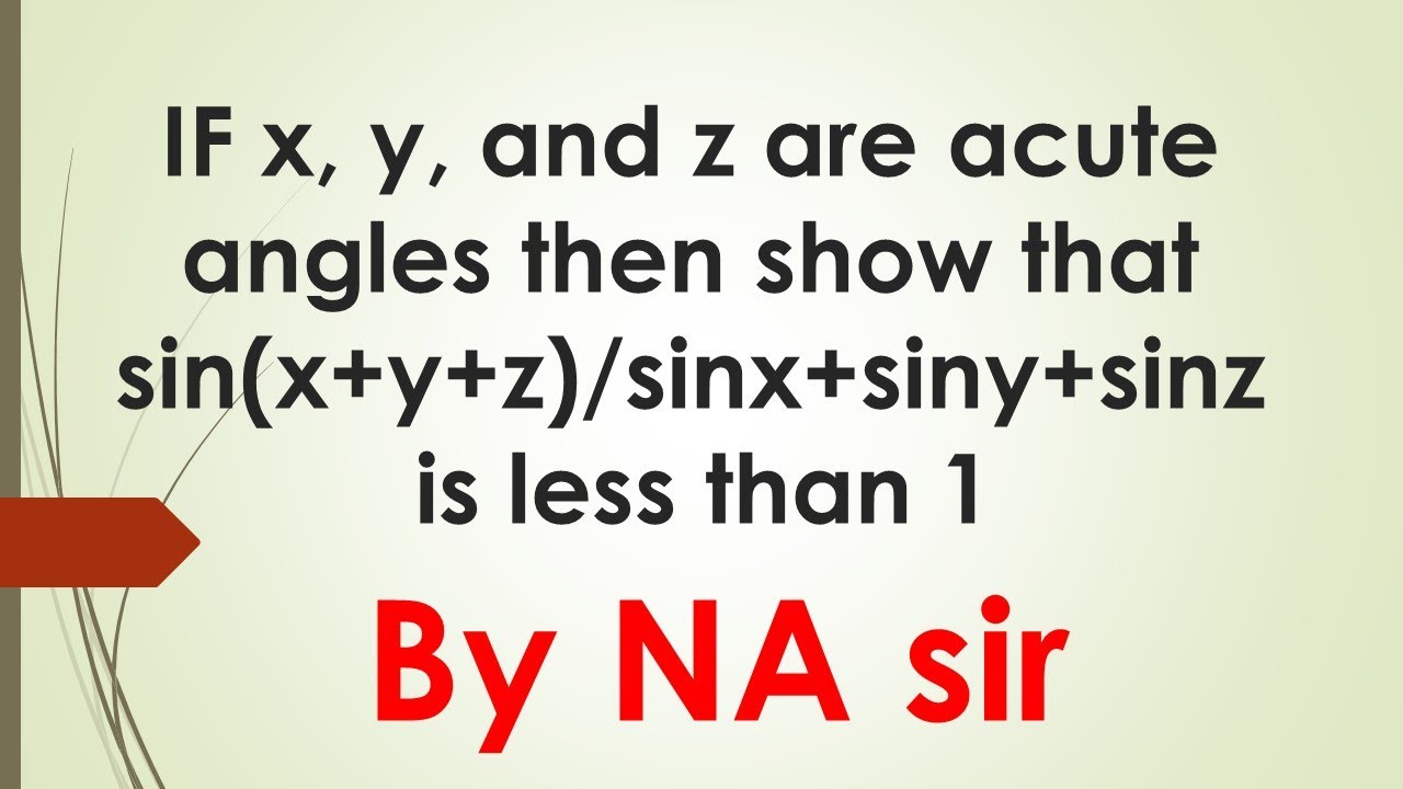 QUESTION OF T RATIOS AND FUNCTIONS AND SIMPLE TRICK TO SOLVE IT - YouTube