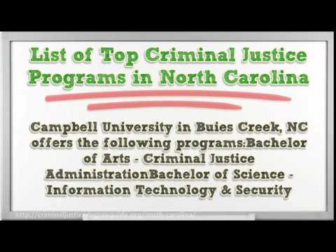 Criminal Justice Degree in North Carolina - YouTube