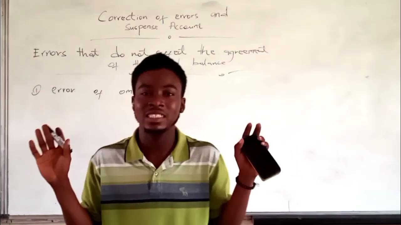 Correction of Errors and Suspense Account...part 1 - YouTube