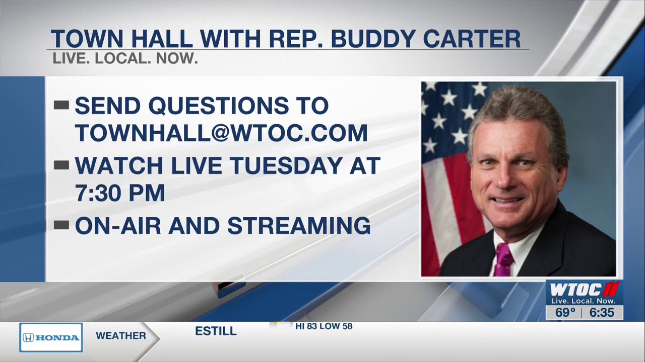 WTOC Hosts Virtual Town Hall with Rep. Buddy Carter - YouTube