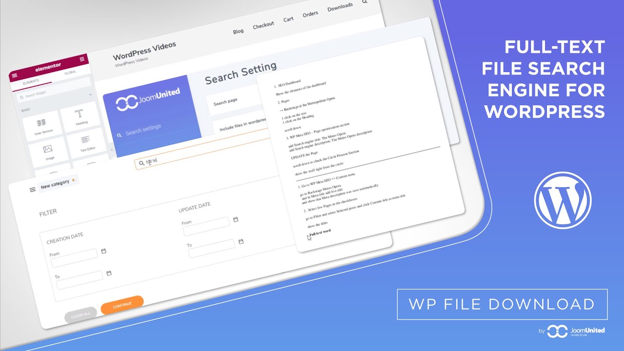 WordPress full-text file search engine - YouTube