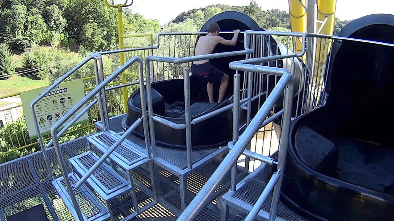 Cannon Water Slide at Aqualuna Terme Olimia - YouTube