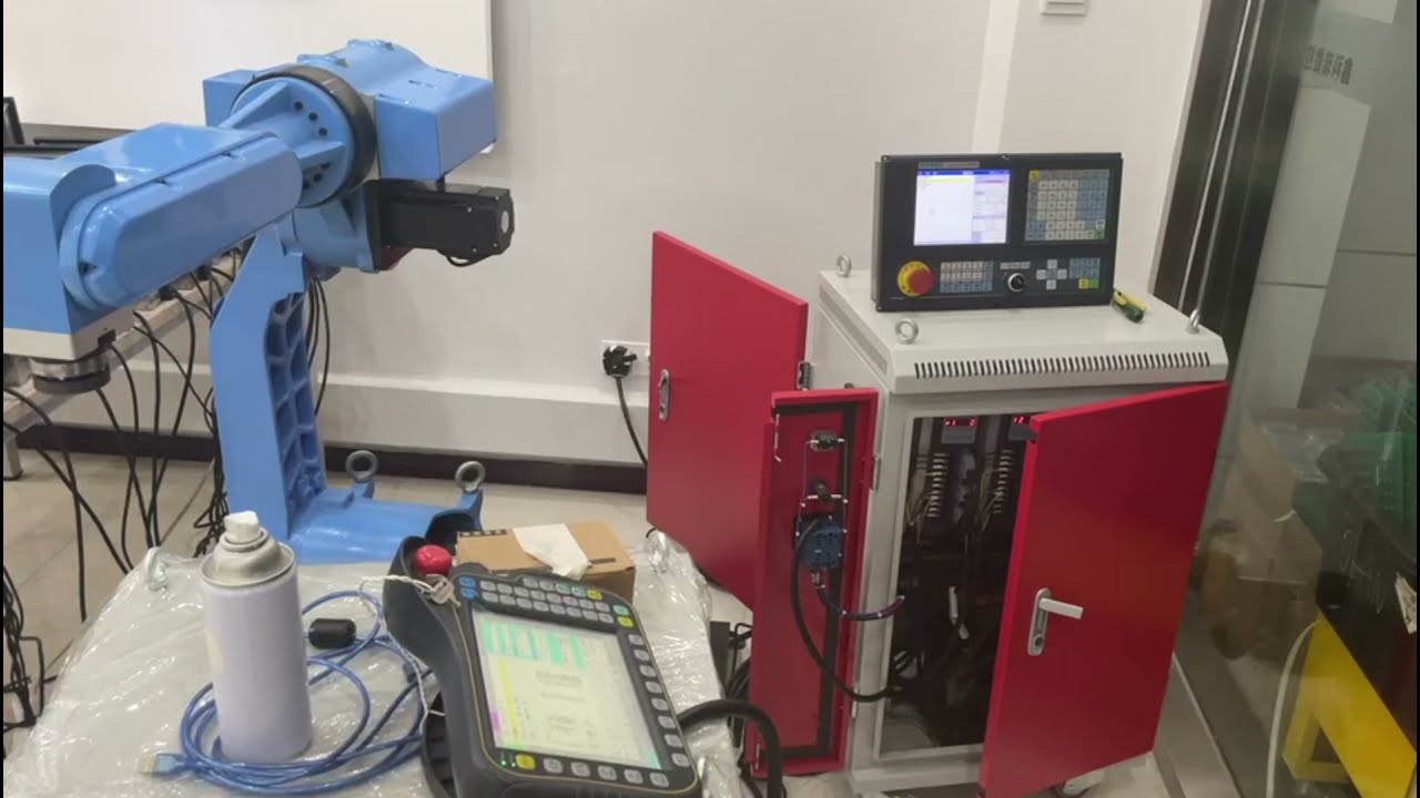 sample for IO communication robot and cnc controller - YouTube