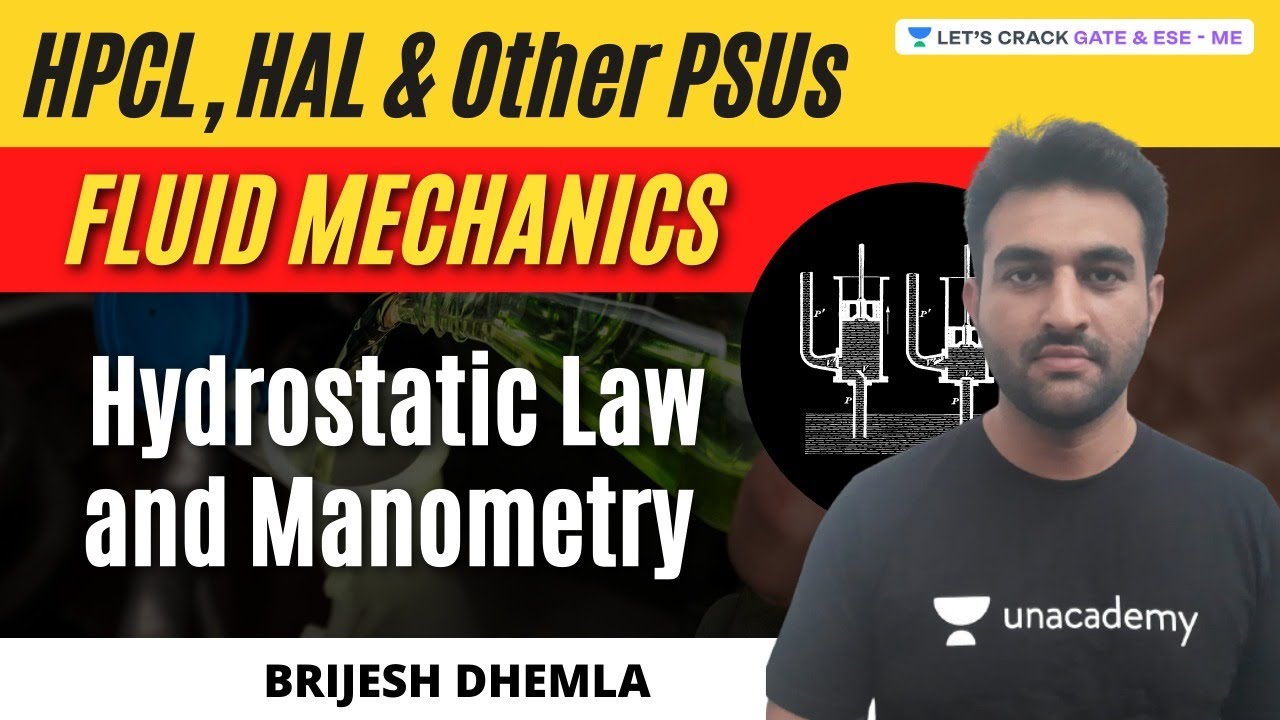 Hydrostatic Law and Manometry | Fluid Mechanics | HPCL, HAL & Other PSU ...