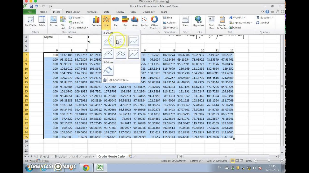Stock Price Simulation 2 - YouTube