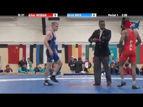 Pakistani wrestler azar Hussain vs USA wrestler Aaron Kalil interesting ...