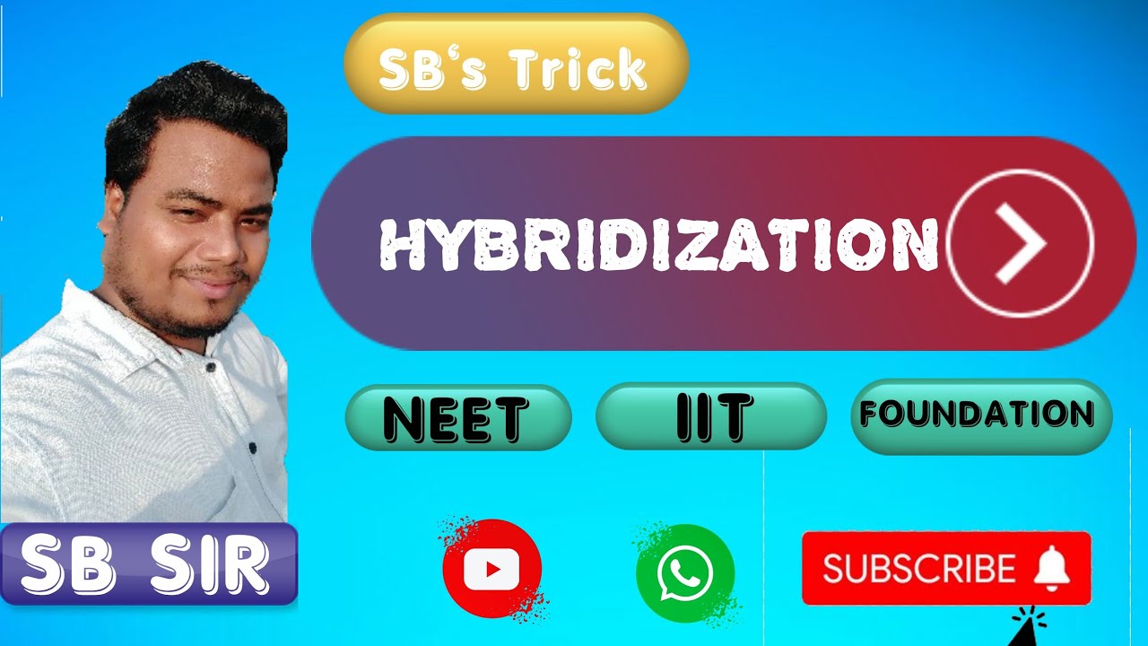 Hybridization || class 11 chemistry || how to calculate hybridization ...