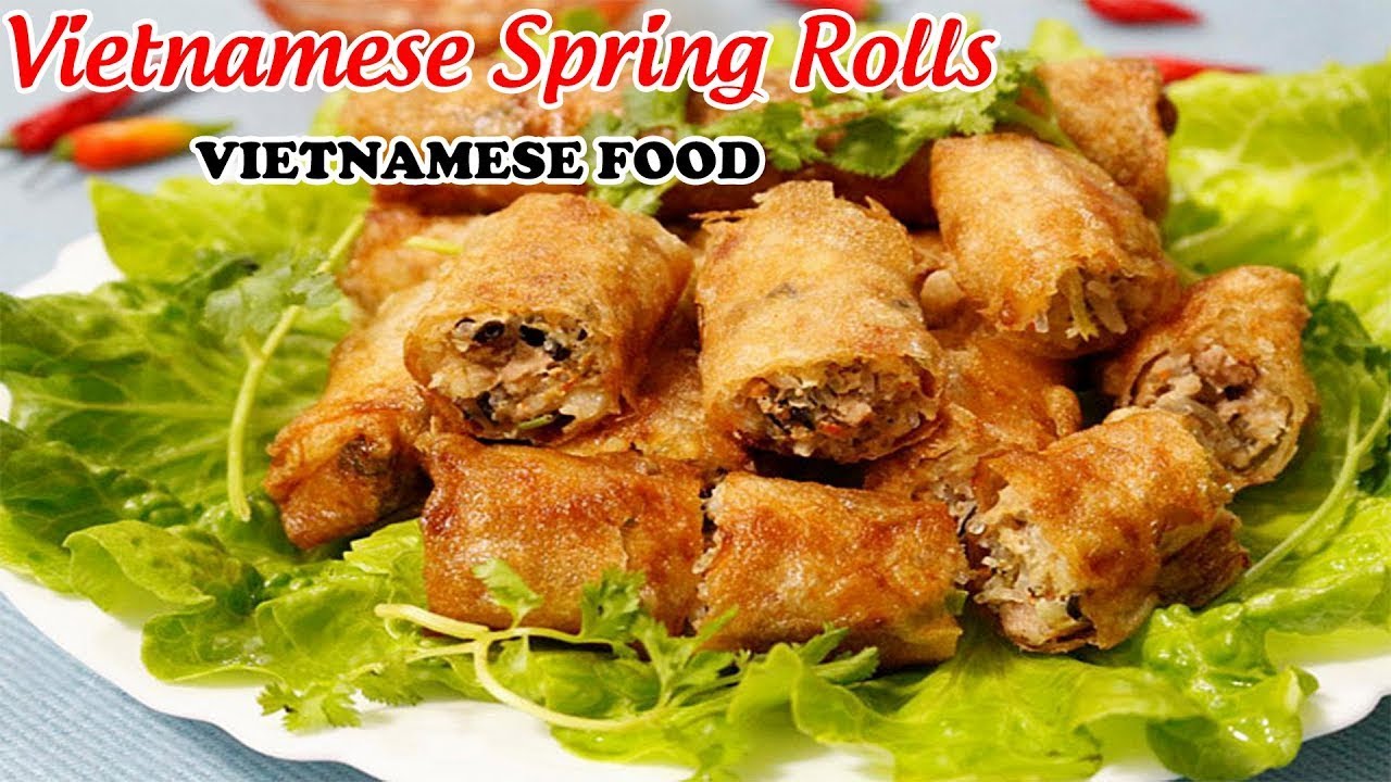 Vietnamese spring rolls (spring rolls are very crispy and beautiful ...