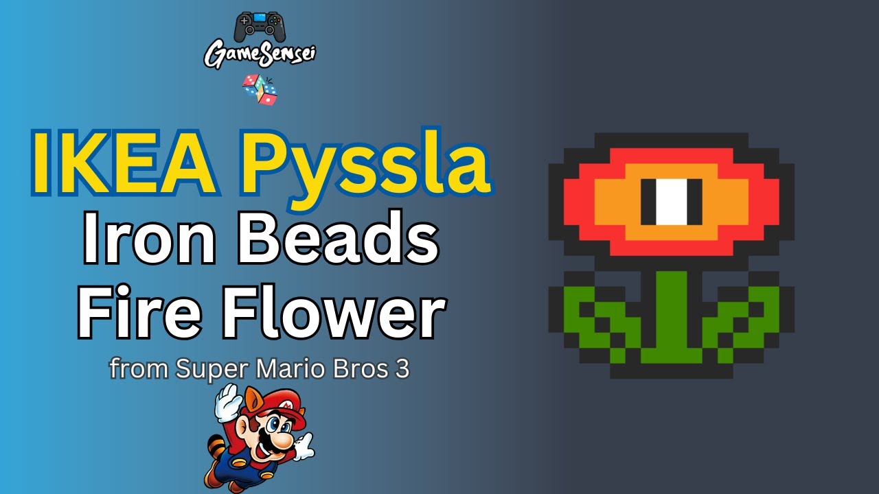 Fire Flower From Super Mario Bros 3 - Ikea Pyssla Iron Beads # ...