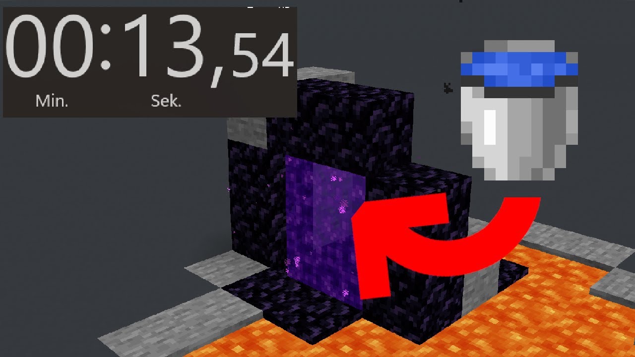 Tutorial: Speedrun Portal gießen mit Wassereimer - YouTube