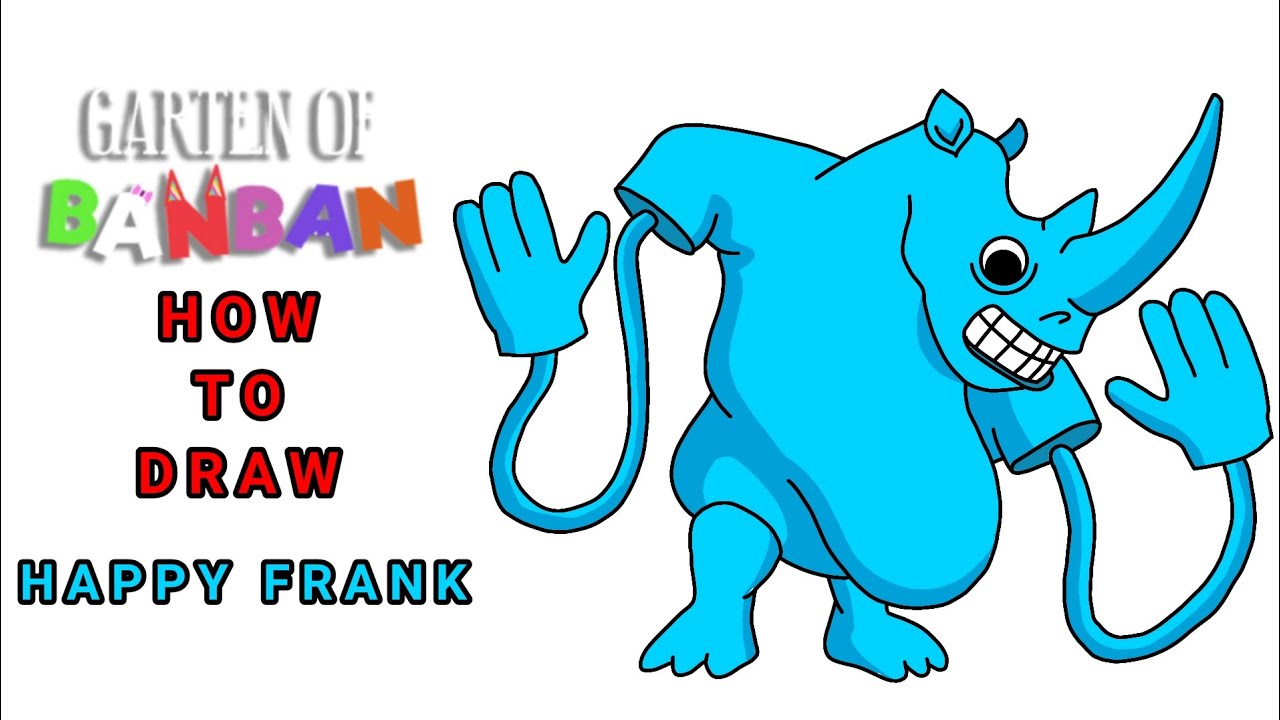 How to draw Happy Frank | Garten of Banban 4 | Easy step by step ...