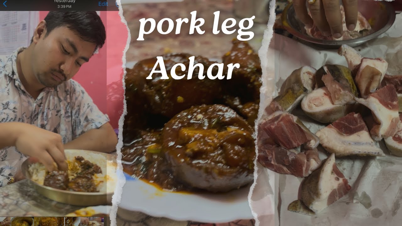Pork leg Pickle/Achar cooked by my Husband 😋 - YouTube
