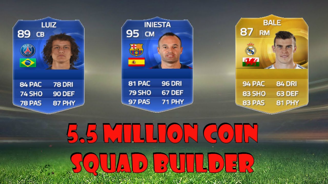 Fifa 15 5 5 Million Coin Squad Builder Youtube