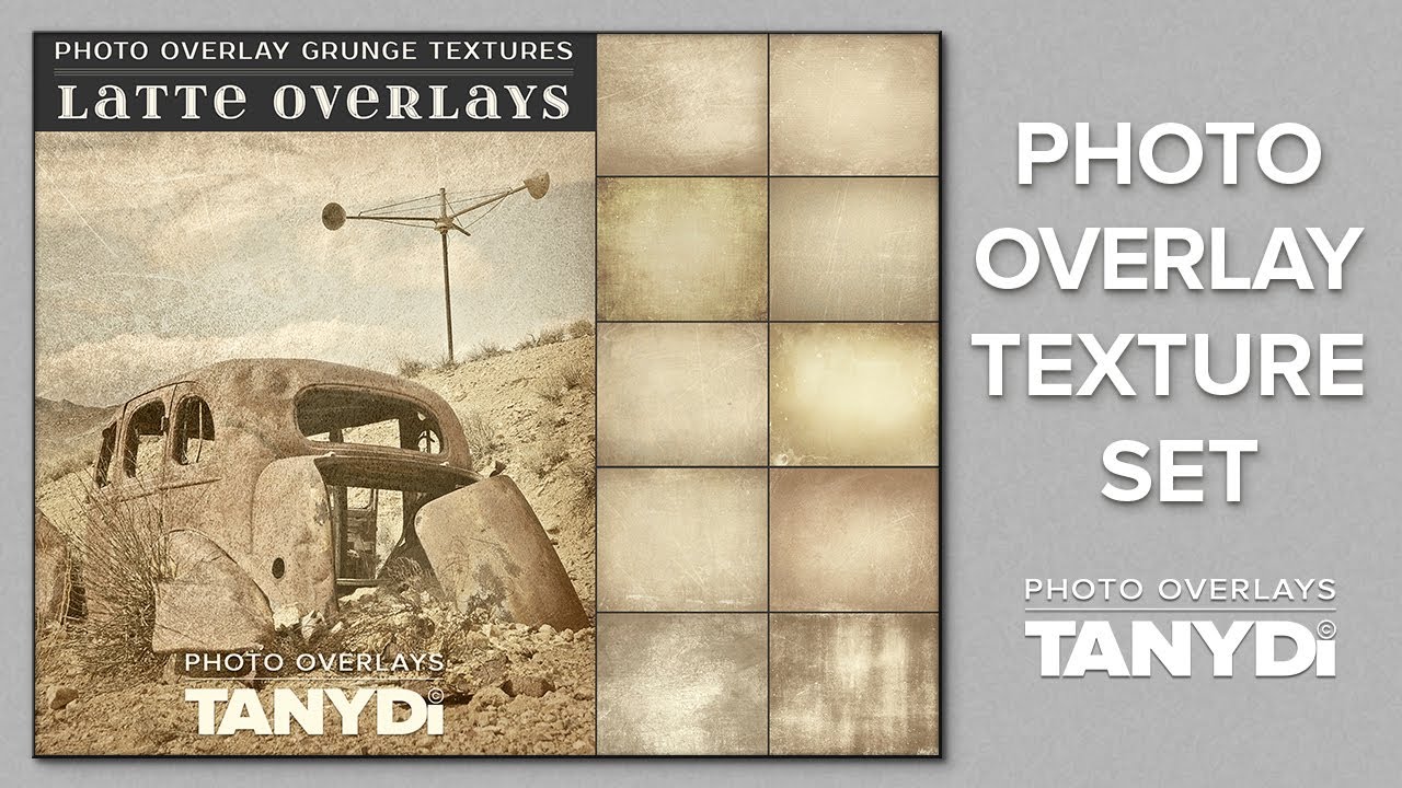 Grunge Latte, Photo Overlay Texture Set, Ageing Grunge Vintage photo ...