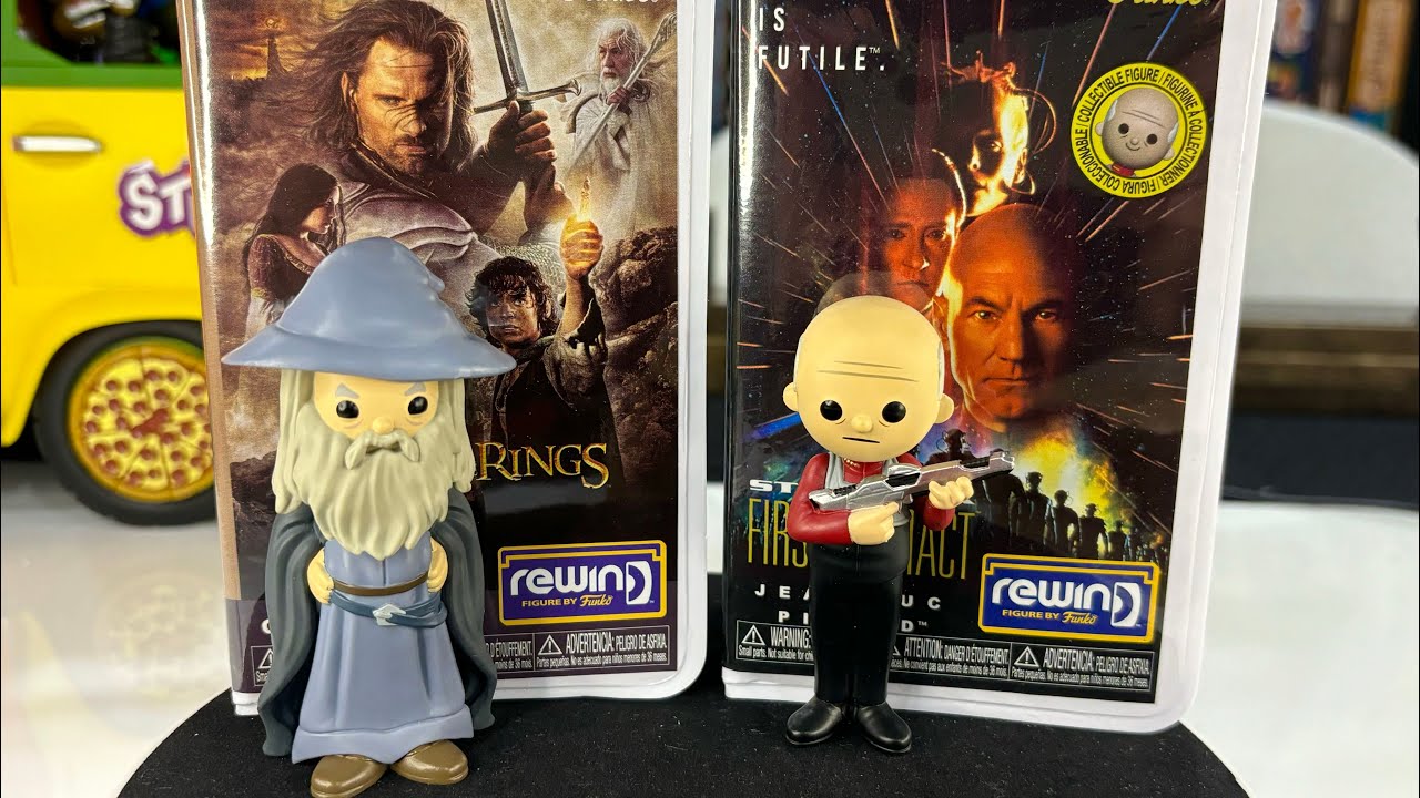 Funko Blockbuster Rewind Gandalf and Picard- I got a Chase!! - YouTube
