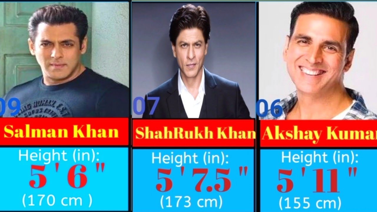 Real Height Of Bollywood Actors In Feet And Inches Indian Actors Real Height Of Bollywood Actors In Feet And Inches Indian Actors