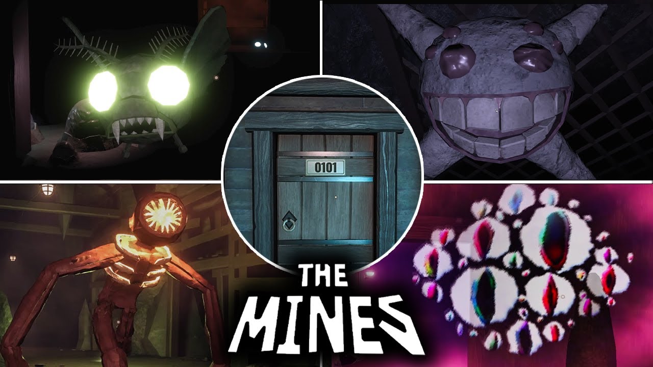 Doors Floor 2 THE MINES | ALL MONSTERS | ROBLOX - YouTube