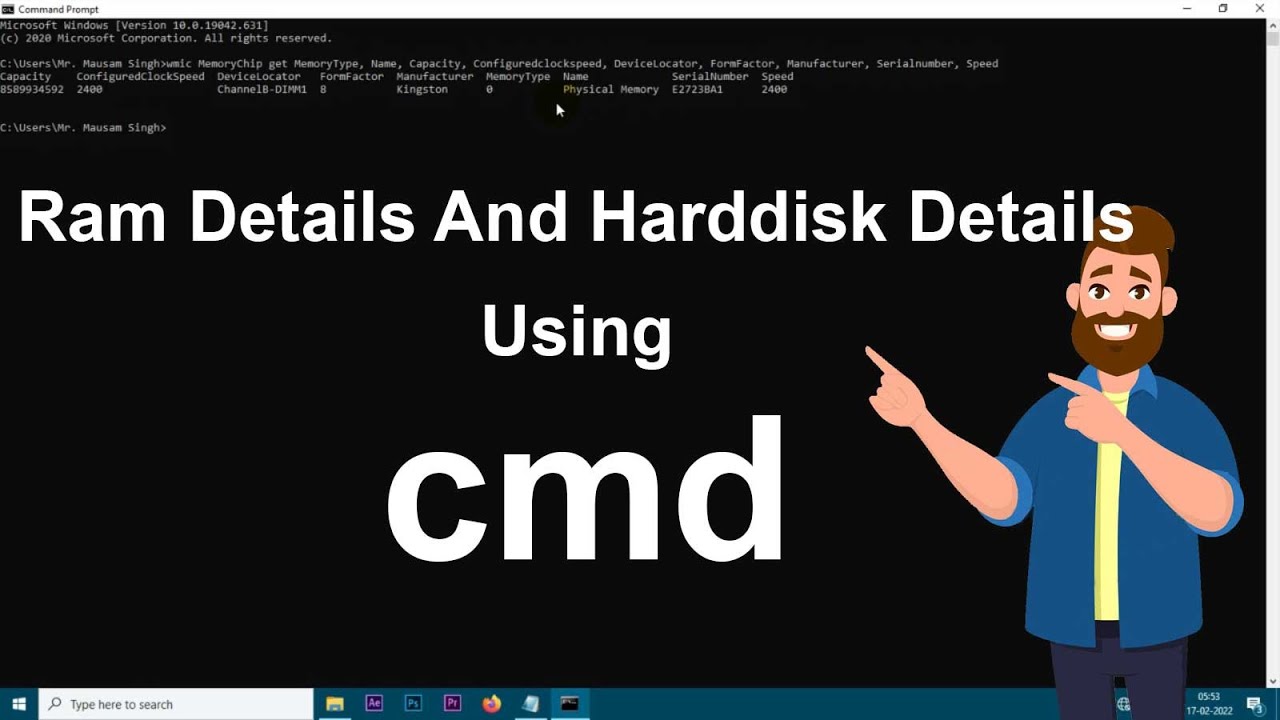 how to check ram details and hard disk details using cmd window 8/8.1/ ...