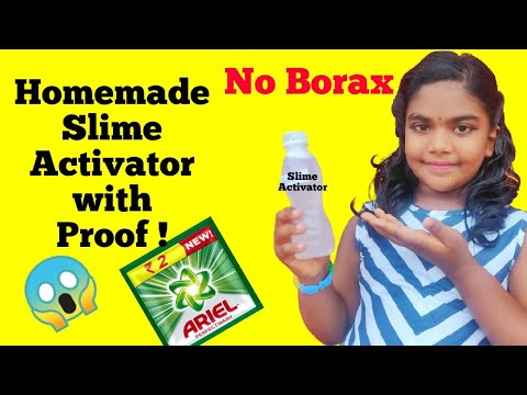 Homemade Slime Activator | Ariel slime activator| Slime using homemade ...