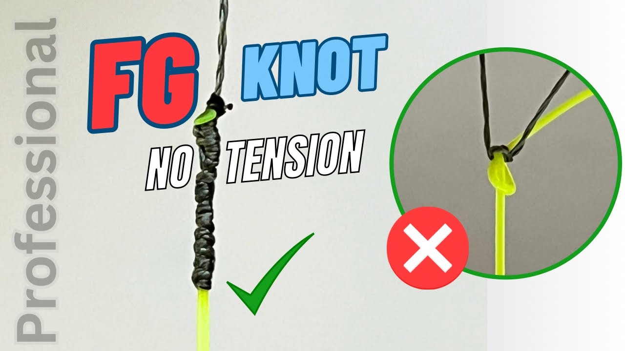 How to tie FG knot easy (no tension needed) - YouTube