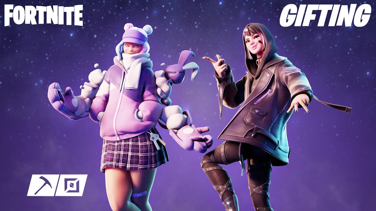 FORTNITE GIFTING Leelah, Halley SKIN LIVE @10K SUBS - YouTube