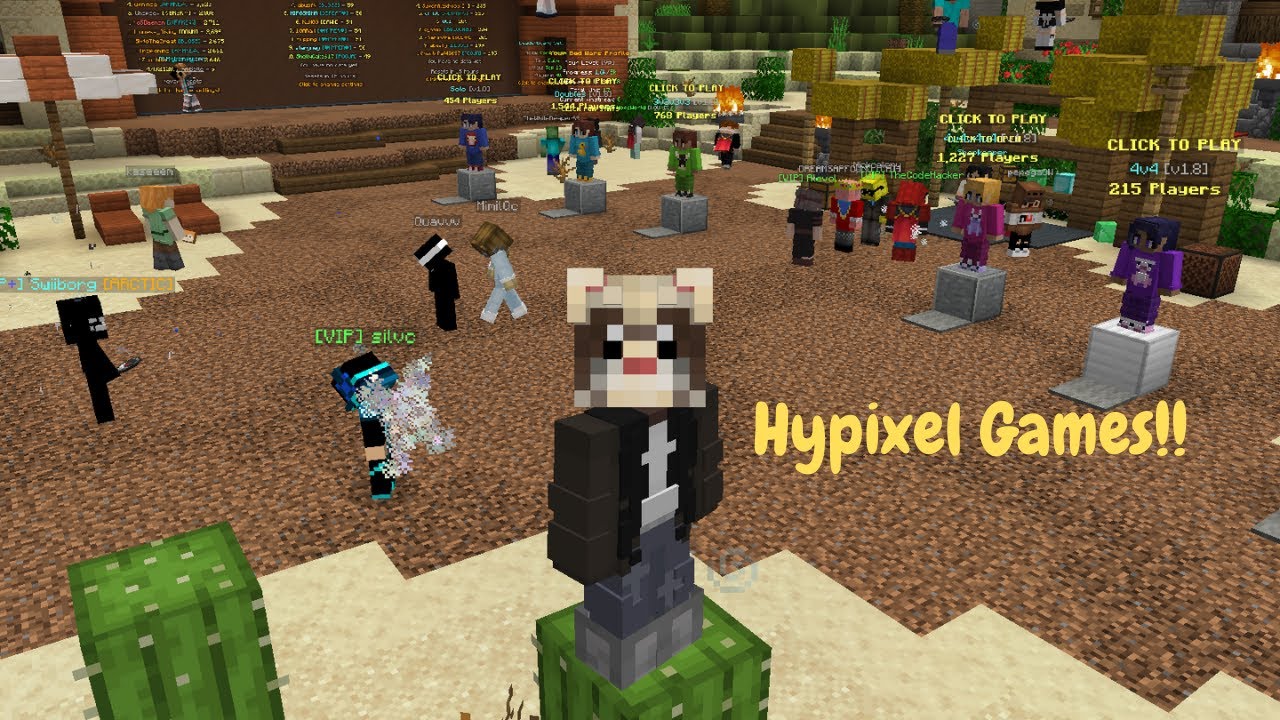 Playing Hypixel Games - YouTube